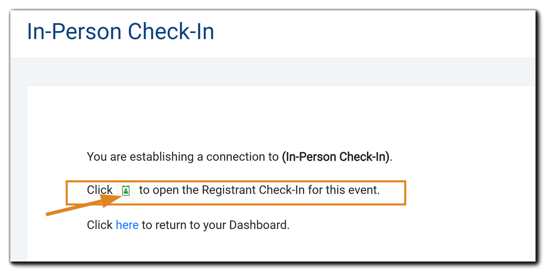 Attendee Check-In for In-Person Events